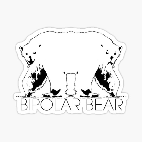 "Bipolar Bear" Sticker by alphaville | Redbubble