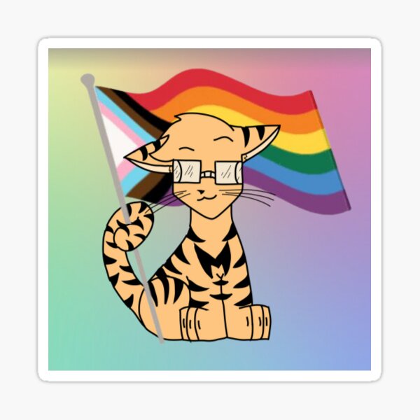 "Progressive Flag Logo" Sticker for Sale by sapostrophebach | Redbubble