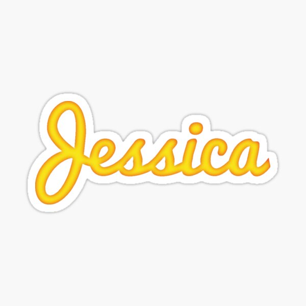 "Jessica" Sticker by flyoff | Redbubble