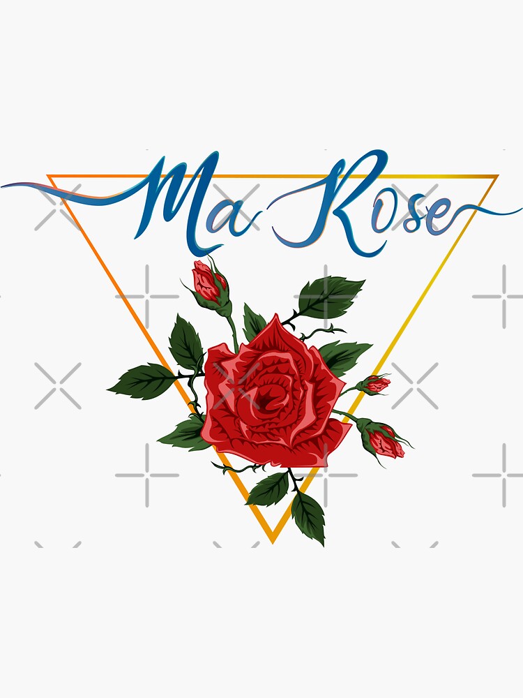 "Ma rose mot variant free" Sticker for Sale by crevettedesign | Redbubble