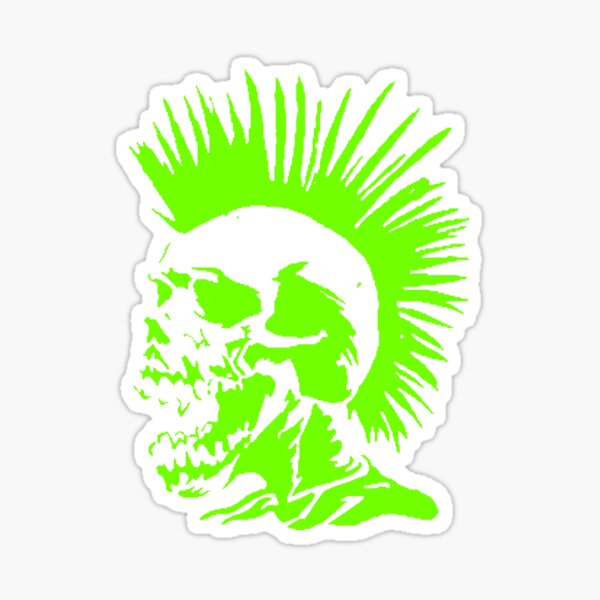 "Skull Punk" Sticker for Sale by gauhrauth | Redbubble