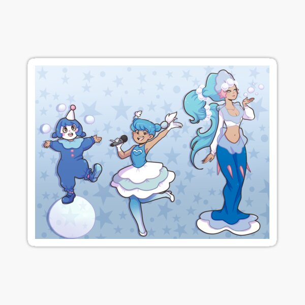 "Popplio line Gijinka" Sticker by EsmaelJ | Redbubble