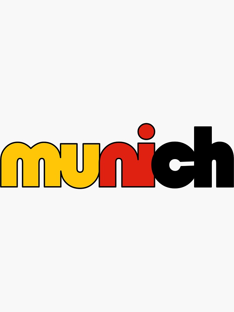 "Munich (German Flag)" Sticker for Sale by chrlueb | Redbubble