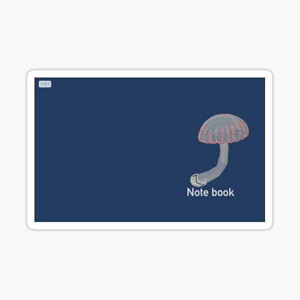 "Blue mushroom cute " Sticker for Sale by tenkenryujin | Redbubble