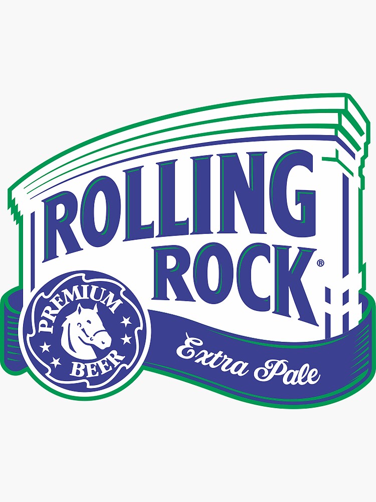 "Rolling Rock" Sticker for Sale by harrisonbrowne | Redbubble