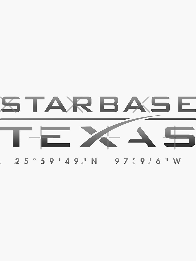 "Starbase Texas Boca Chica Spacex" Sticker for Sale by jaoafallas ...