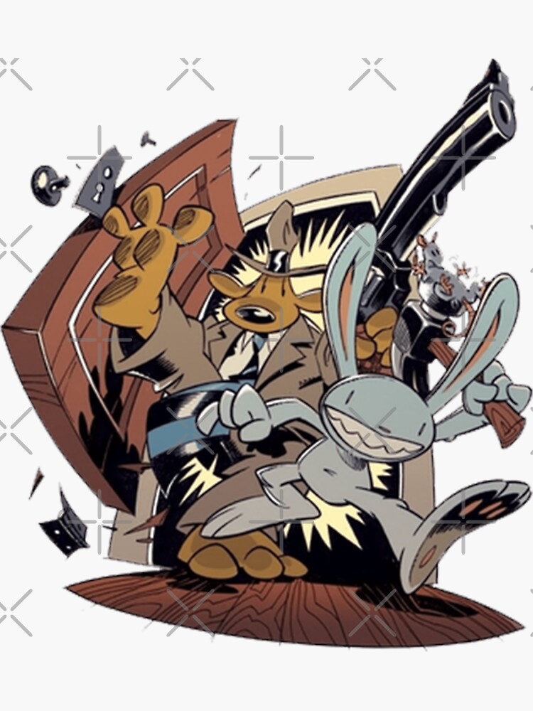 "Sam and Max Cartoon Characters" Sticker for Sale by Design-world11 ...