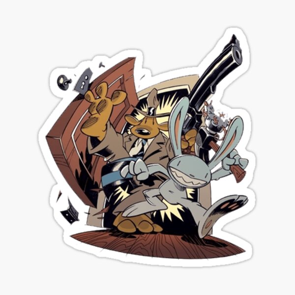 "Sam and Max Cartoon Characters" Sticker for Sale by Design-world11 ...