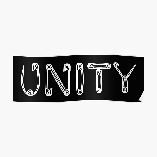 "Unity Safety Pins" Poster for Sale by Thelittlelord | Redbubble