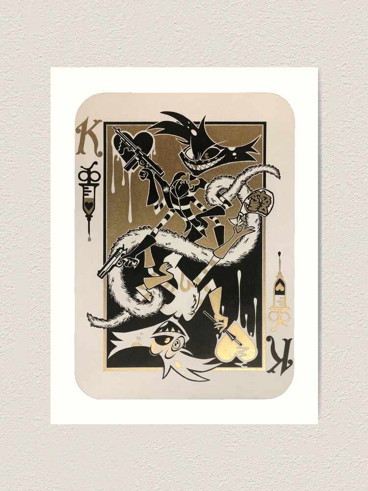 "Angel Dust King Playing Card - Hazbin Hotel" Art Print by ...