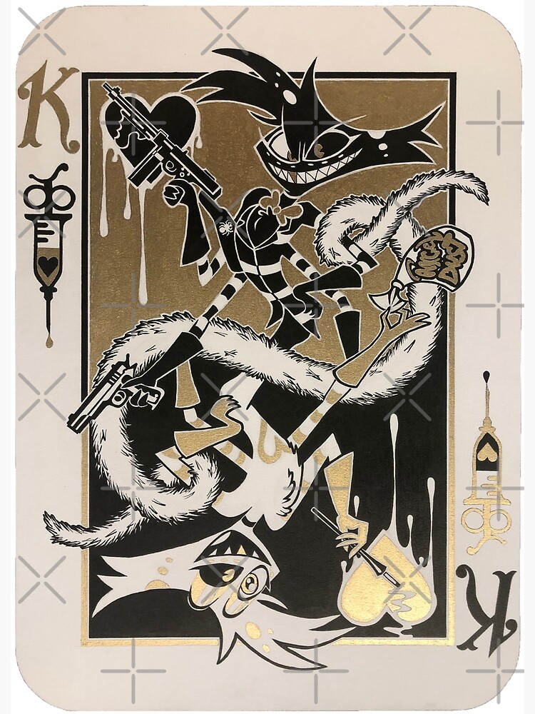 "Angel Dust King Playing Card - Hazbin Hotel" Art Print by ...