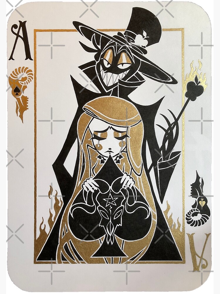 Lámina fotográfica «Charlie y Lucifer Ace Playing Card - Hazbin Hotel ...