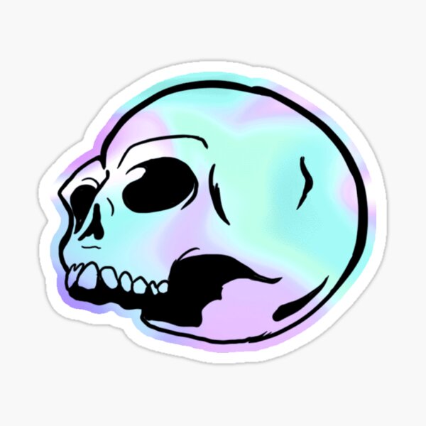 "skeleton Skull" Sticker for Sale by Golden-model | Redbubble