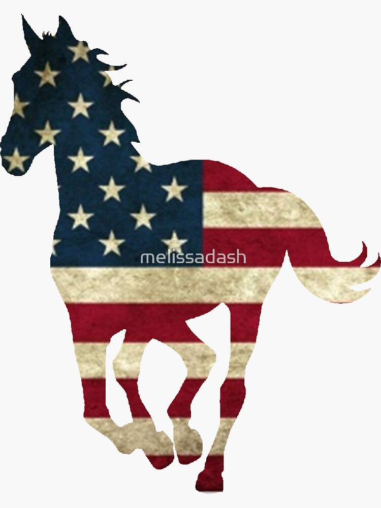 "USA Horse Running" Sticker for Sale by melissadash | Redbubble