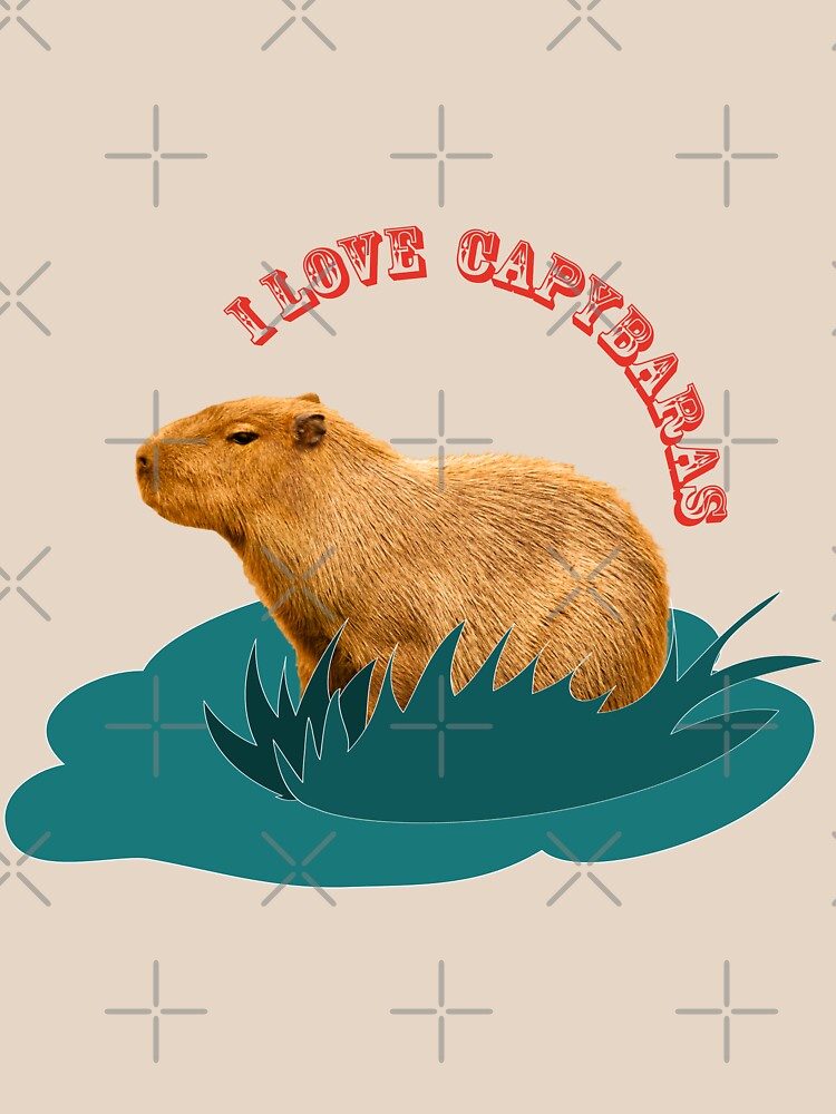 "I love capybaras" Essential T-Shirt for Sale by Vac1 | Redbubble