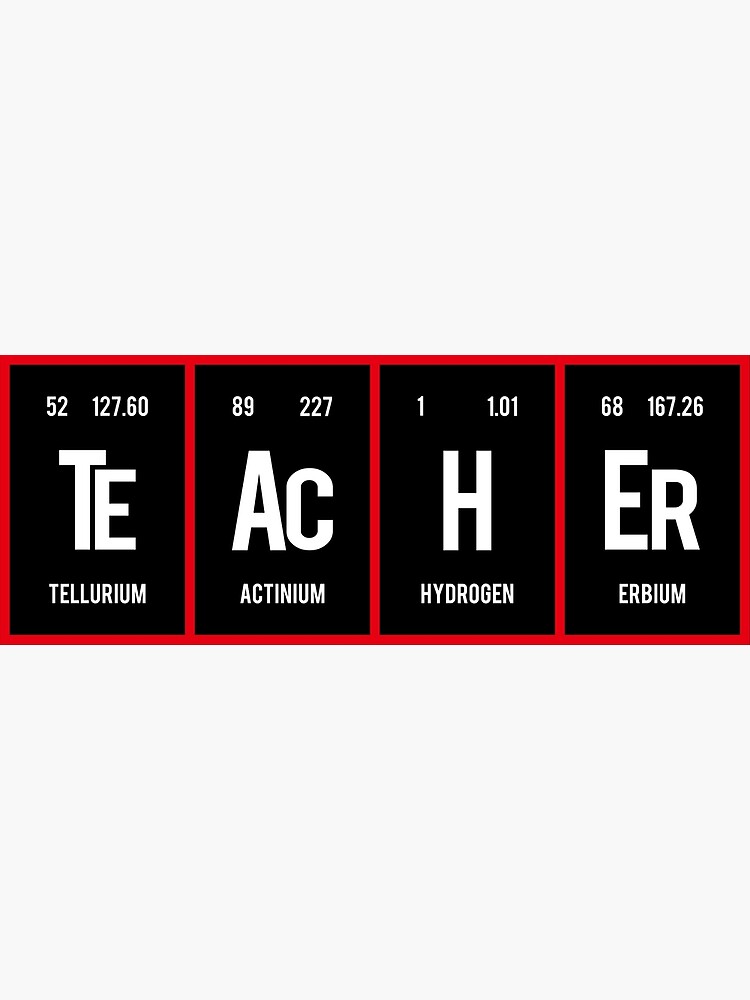 "Teacher - Periodic Table of Elements" Poster for Sale by Distrowlinc ...