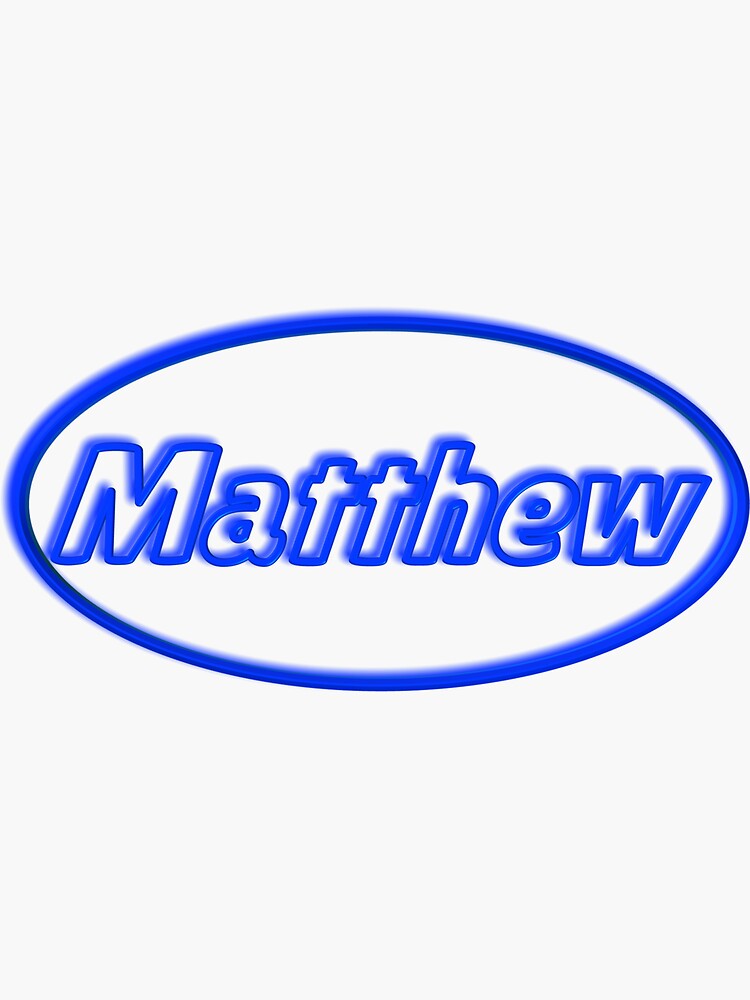 "Matthew" Sticker for Sale by flyoff | Redbubble