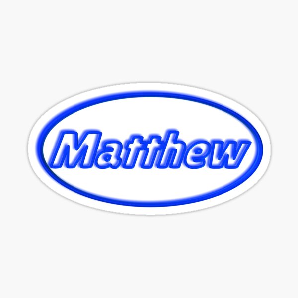 "Matthew" Sticker for Sale by flyoff | Redbubble