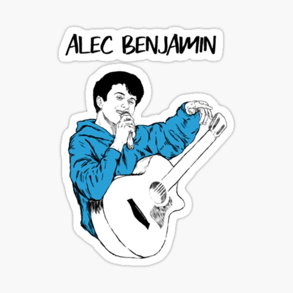 "alec benjamin - blue hoodie " Sticker for Sale by PosterArtTreasu ...
