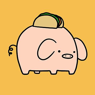 "Taco Pig" Sticker for Sale by SaradaBoru | Redbubble
