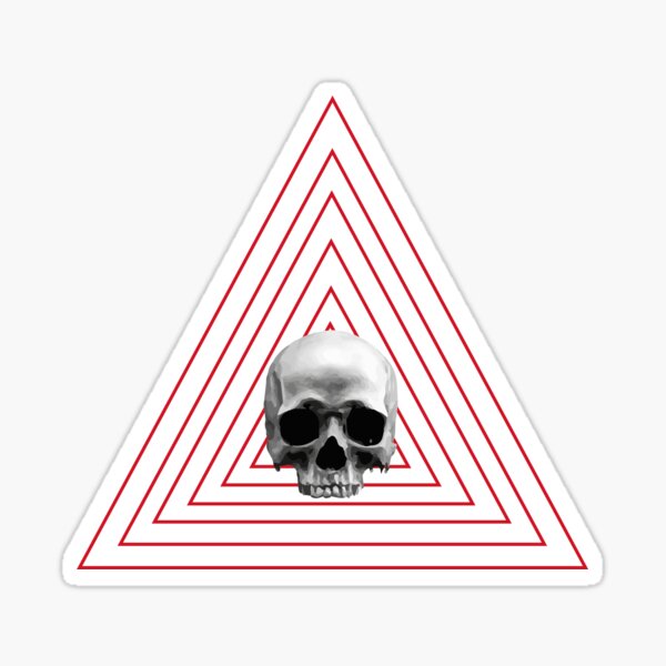 "skull , human skull , geometry , triangle " Sticker for Sale by ...