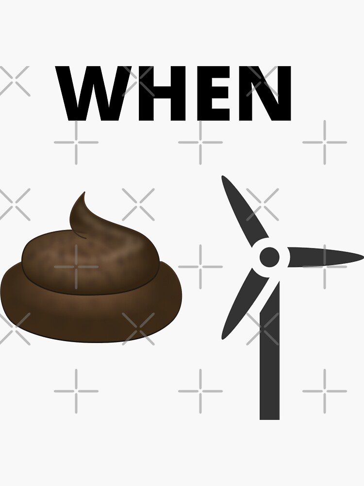 "When Poop Hits The Fan" Sticker for Sale by Jaqaar | Redbubble