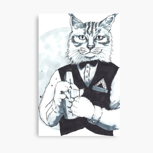 Cat Cocktail Canvas Prints | Redbubble