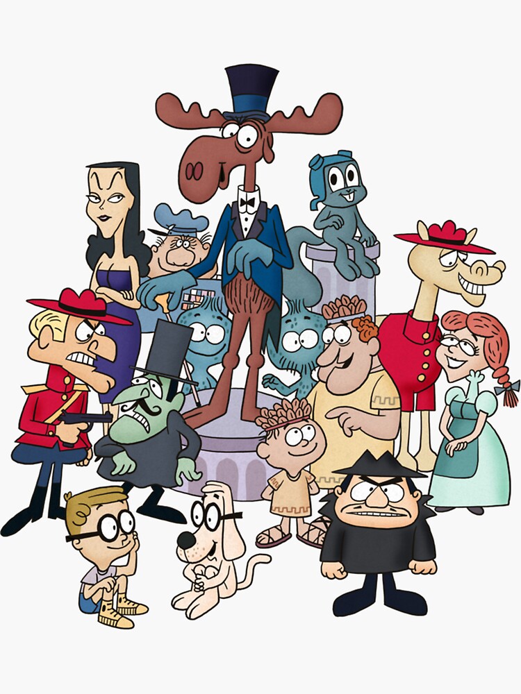 "Tribute to Jay Ward Cartoons Rocky Bullwinkle and Friends" Sticker for ...