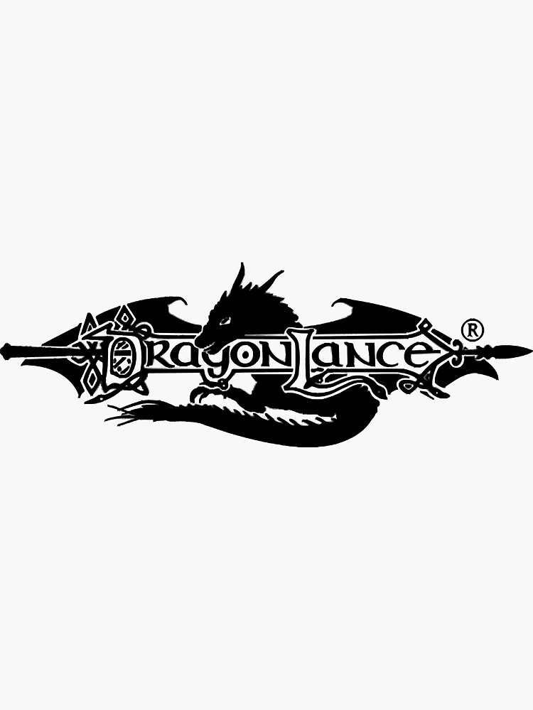 "dragonlance black logo T-Shirt| Perfect Gift" Sticker by lydiatabao ...