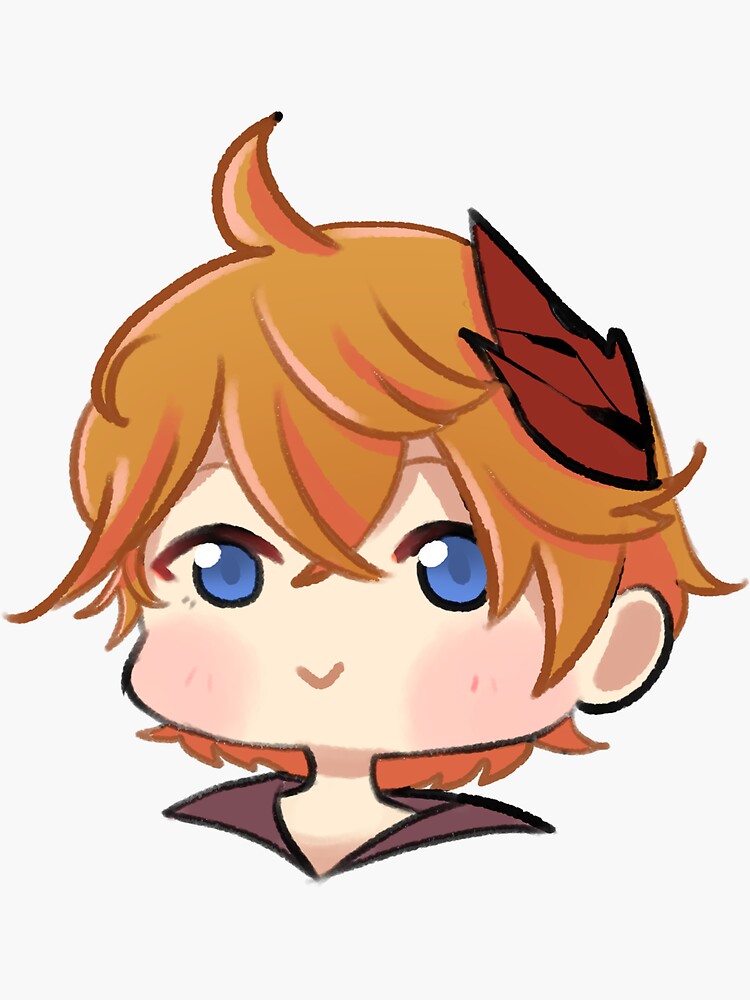 "Tartaglia/Childe Chibi" Sticker for Sale by skyway-galaxy | Redbubble