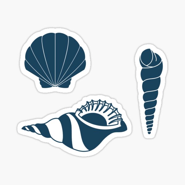 "Shellfish & Crustaceans - Blue sticker pack" Sticker for Sale by ...