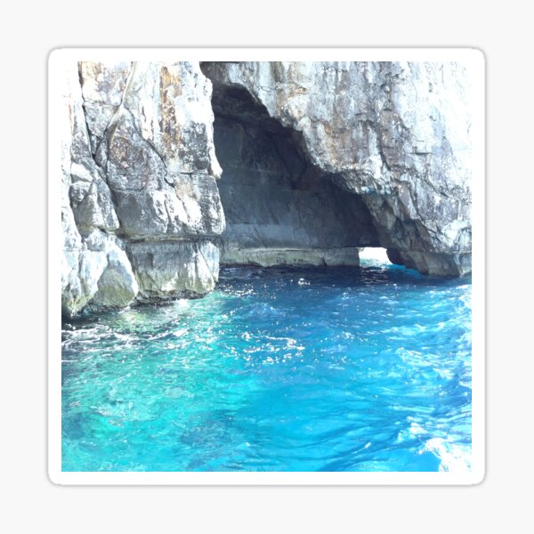 "Caves and Crystal Blue Water" Sticker for Sale by GasconyPassion ...