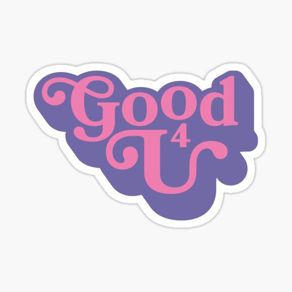 "Good 4 U- Olivia Rodrigo good 4 u song purple and pink" Sticker for ...