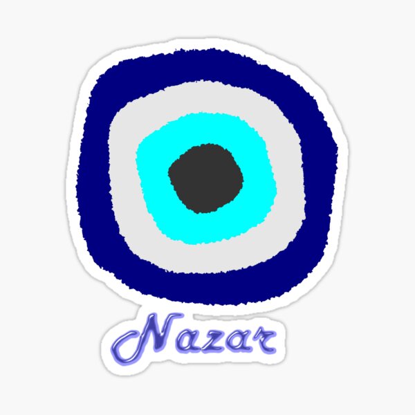 "Evil Eye Nazar Protection" Sticker for Sale by MeditaYogaGrati | Redbubble