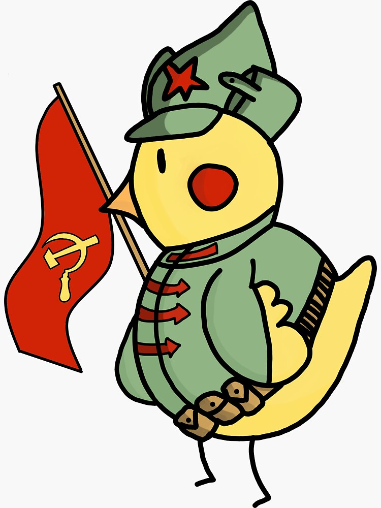 "The communist chicken" Sticker for Sale by AnxtyCapricorn | Redbubble