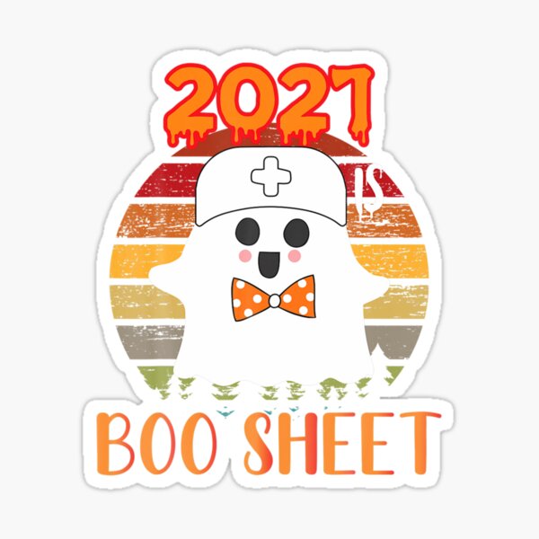 "Boo Sheet " Sticker for Sale by designusa1 | Redbubble