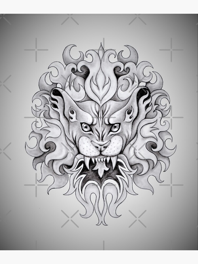 "Fire breathing lion" Sticker for Sale by StAn4everArt | Redbubble