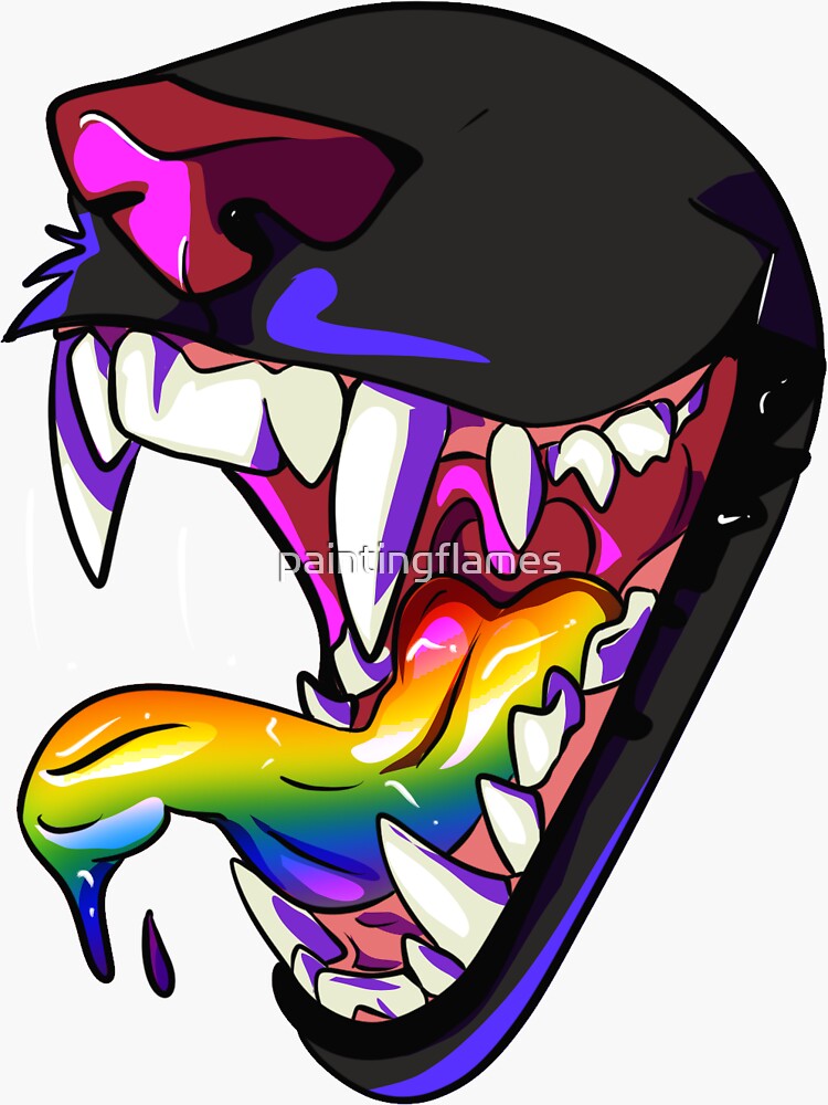 "Furry pride maw" Sticker for Sale by paintingflames | Redbubble