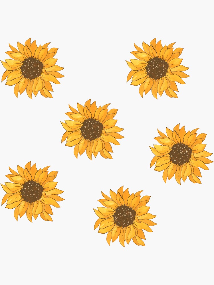 " Sunflowers sticker pack " Sticker by pastelles | Redbubble
