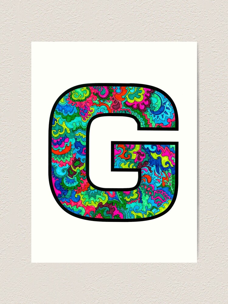 "Letter G doodle" Art Print for Sale by HannahStaab | Redbubble