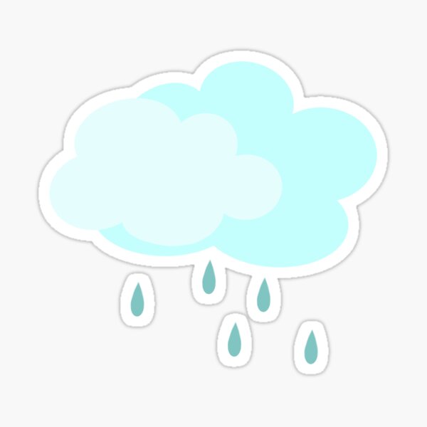 "Rain Cloud" Sticker for Sale by BlossomsGalaxy | Redbubble