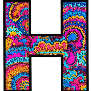 "Letter H doodle" Art Print for Sale by Hannah Staab | Redbubble