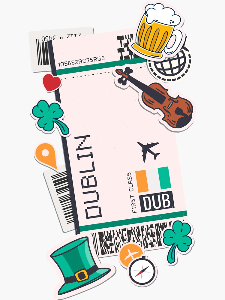 "Dublin Ireland Special Case Design" Sticker for Sale by Klotho-Fashion ...