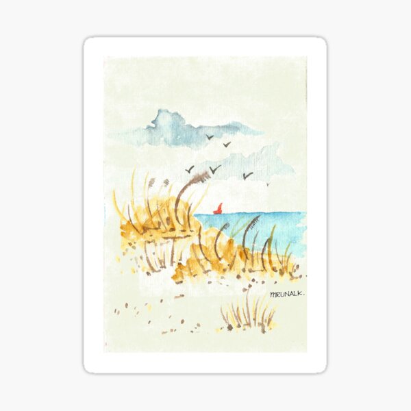 "seaside " Sticker for Sale by MK-Aart | Redbubble