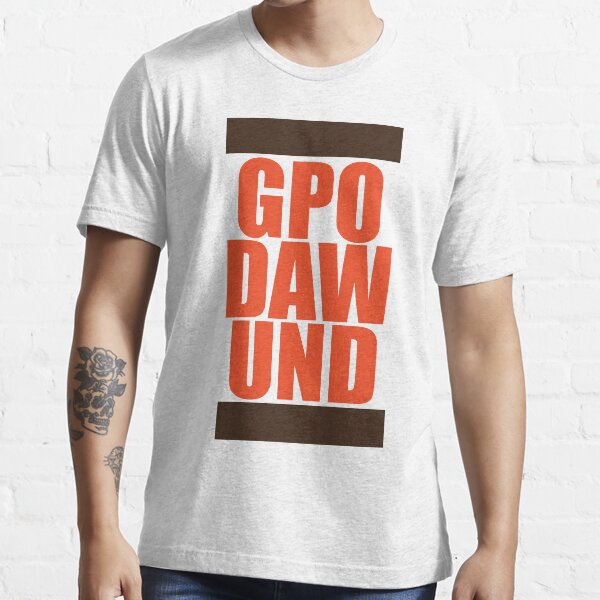 "GPO DAW UND (Brown/Orange)" T-shirt for Sale by Pelicaine | Redbubble ...