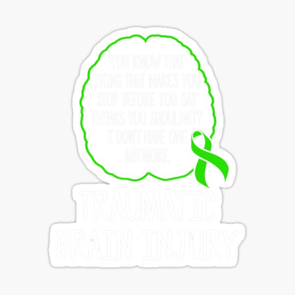 "Traumatic Brain Injury Survivor Stop Tbi Warrior" Sticker for Sale by ...