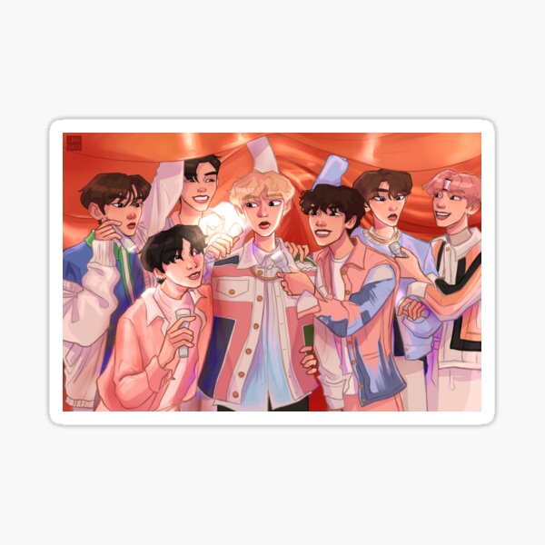 "WAYV Kick Back fanart" Sticker for Sale by daehwisday | Redbubble
