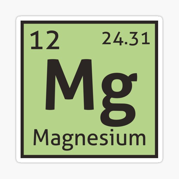 "The Periodic Table - Magnesium" Sticker by destinysagent | Redbubble
