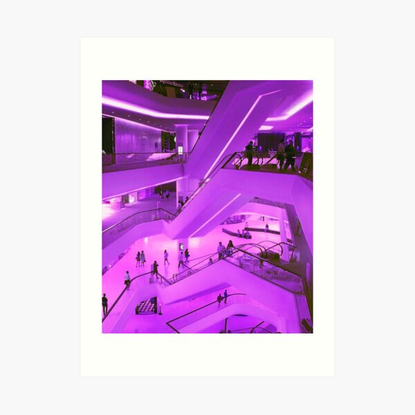 "Vaporwave Mall Aesthetic Mallsoft Ambient Purple" Art Print for Sale ...