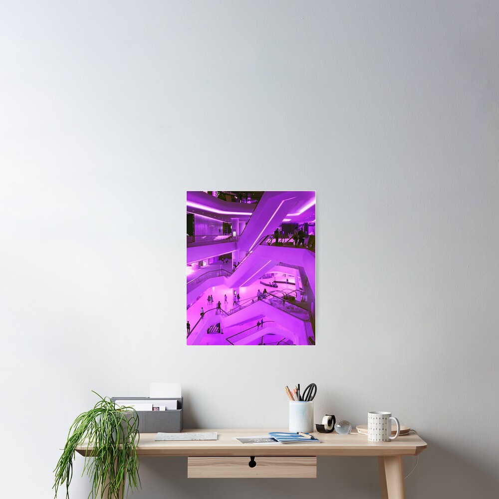"Vaporwave Mall Aesthetic Mallsoft Ambient Purple" Poster for Sale by ...